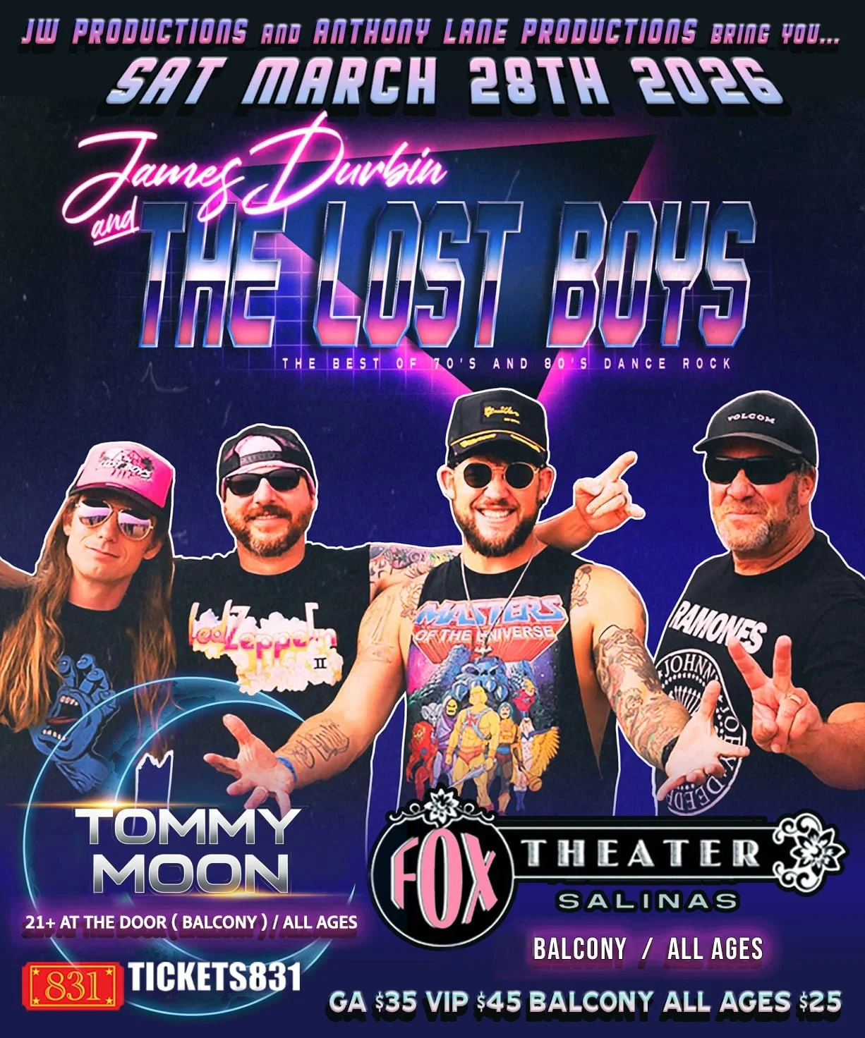 James Durbin & The Lost Boys by Fox Theater – Salinas City Center ...